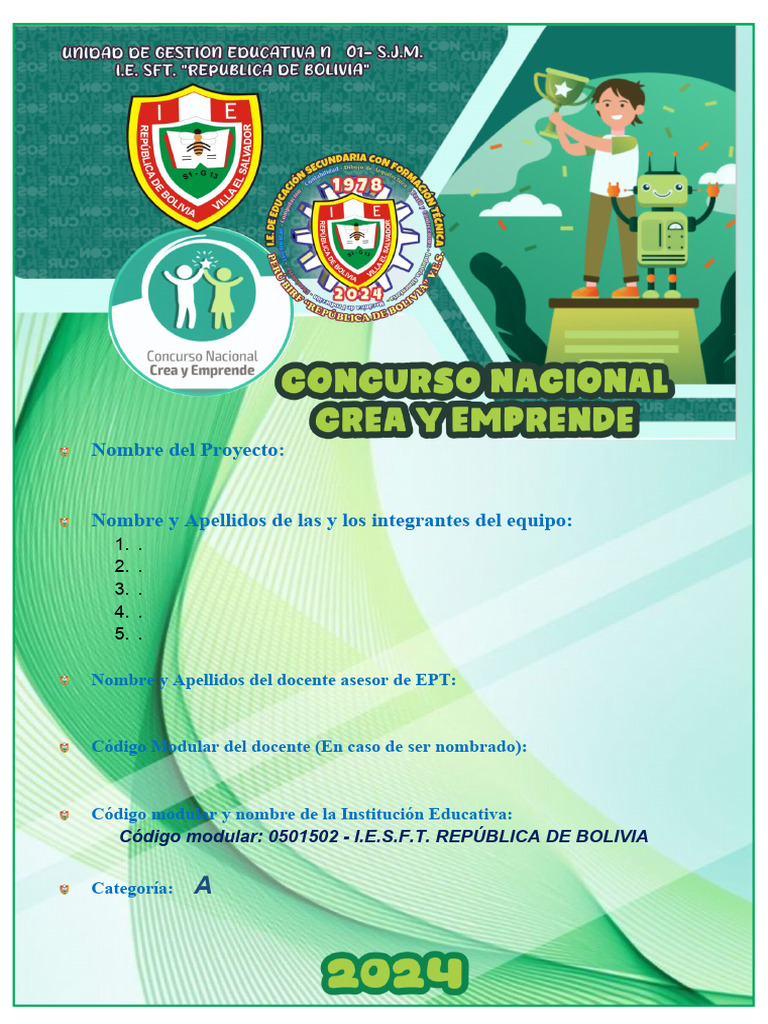 Portafolio Crea y Emprende 2024 Categoria A | PDF