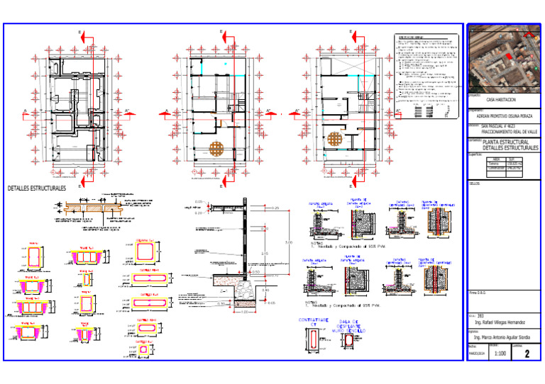 Planta Estructural Detalles Estructurales | PDF