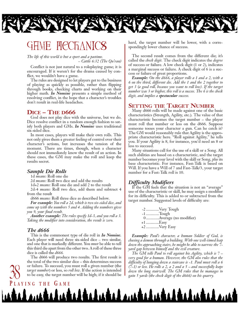 Game Mechanics: D - T 666 S T N | PDF | Stairs | Dice