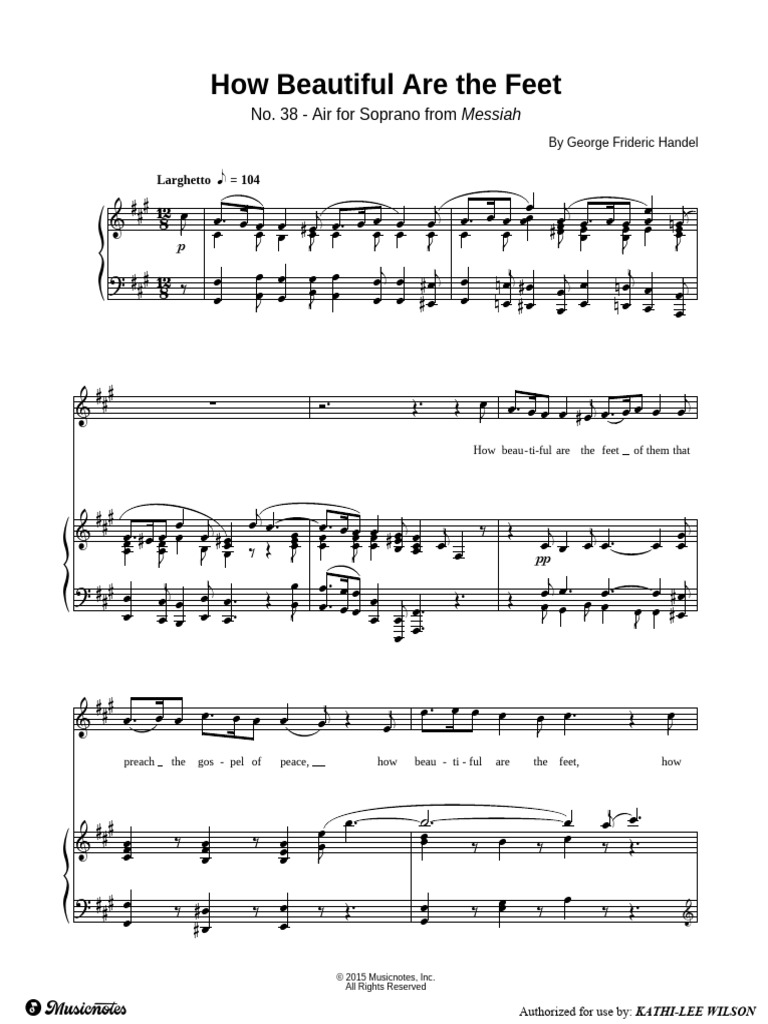 How Beautiful Are The Feet - F# Minor | PDF