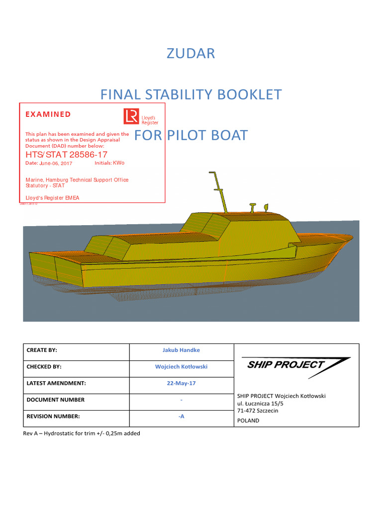 Final Stability Booklet - RevA_ES | PDF | Ships | Watercraft