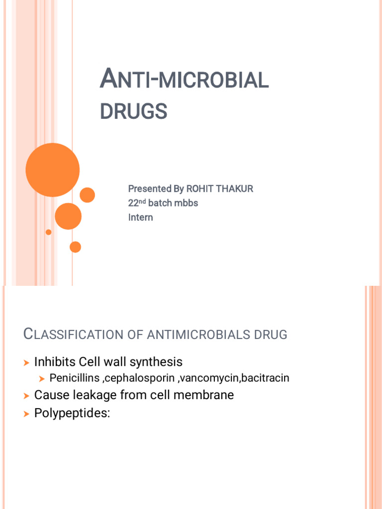Antimicrobial Drug Classification Guide | PDF | Penicillin | Beta Lactamase