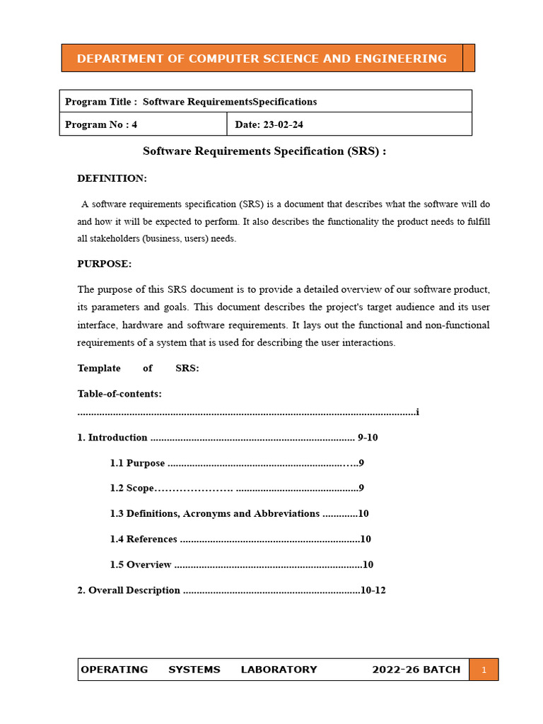 SRS New | PDF | Systems Thinking | Computer Science