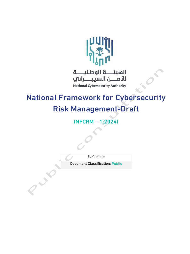 National Cybersecurity Risk Framework Draft | PDF | Risk Management | Risk
