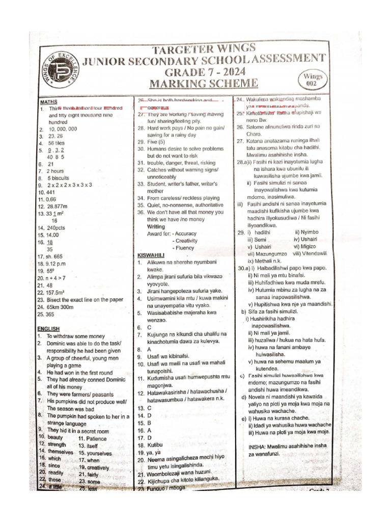 Grade 7 Targeter Wings 002 Agri and Nutrition | PDF