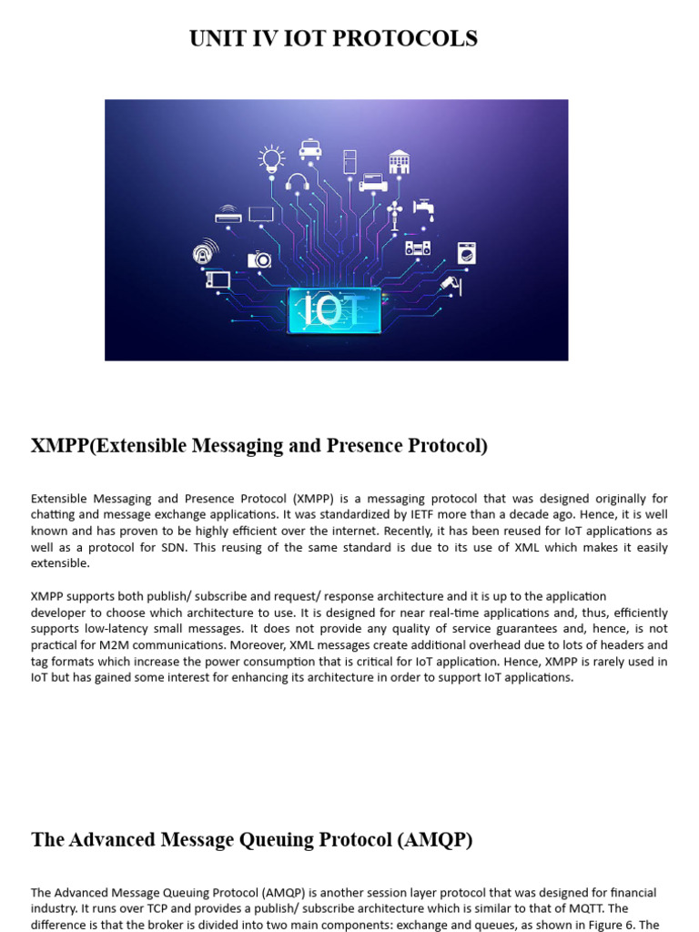 U4 IOT Protocols | PDF | Computer Network | Network Protocols