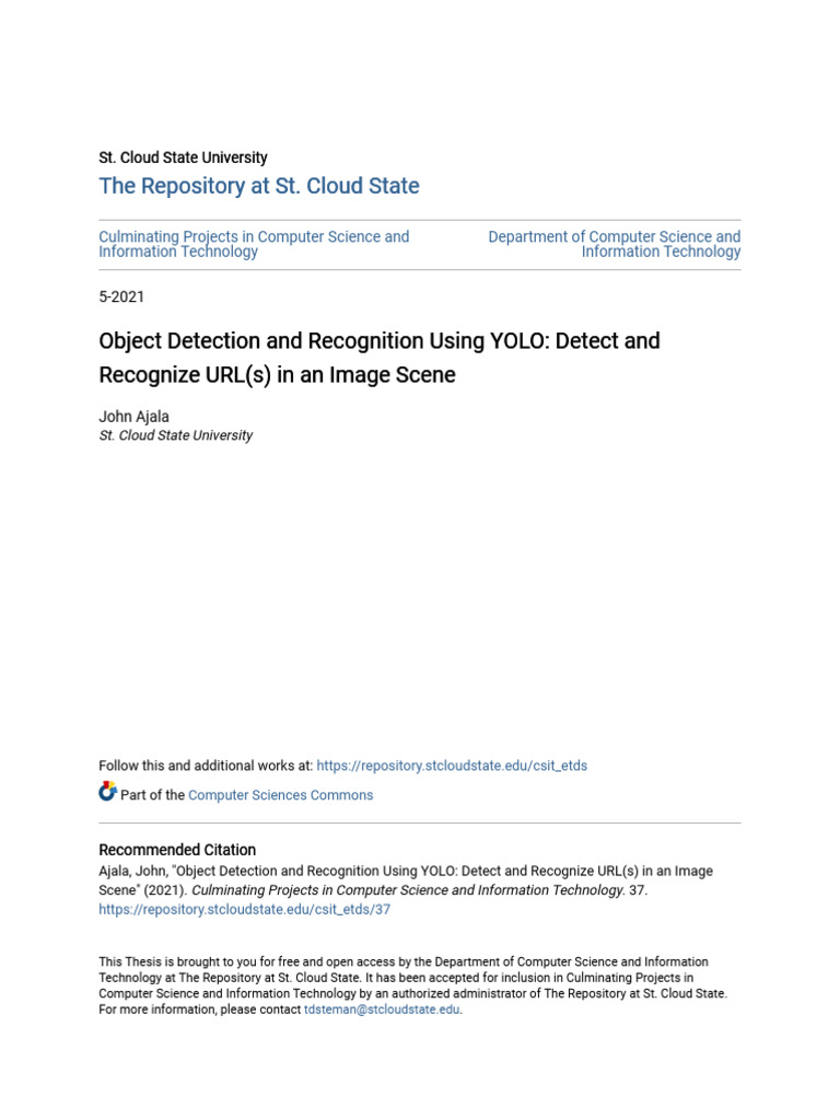 Object Detection and Recognition Using YOLO - Detect and Recognize ...