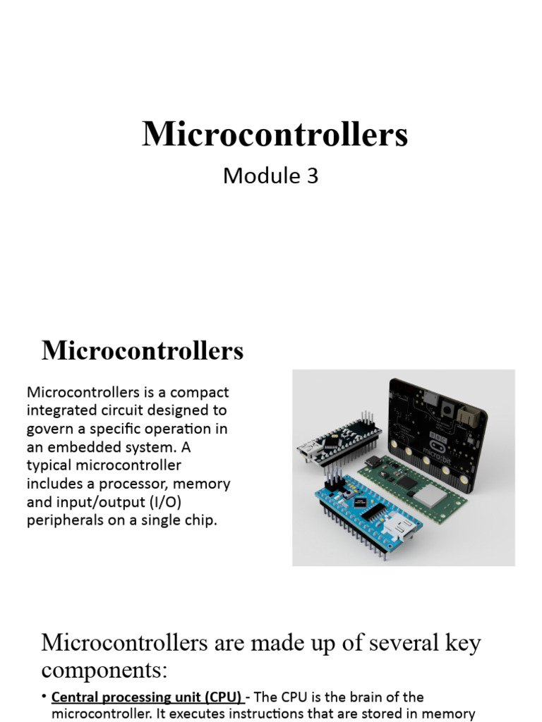 Module 3 Micro Controller and Motor Control | PDF | Microcontroller | Random Access Memory