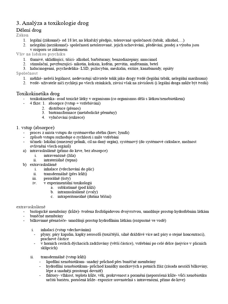 3) Analýza A Toxikologie Drog | PDF