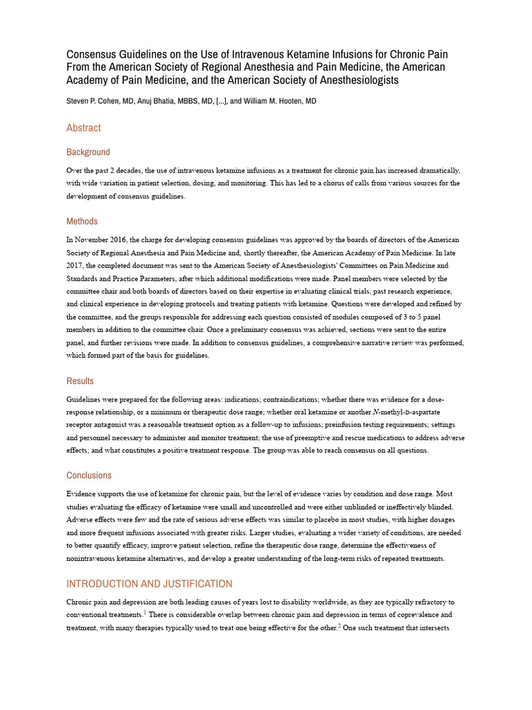 Background: Steven P. Cohen, MD, Anuj Bhatia, MBBS, MD, (... ), and ...