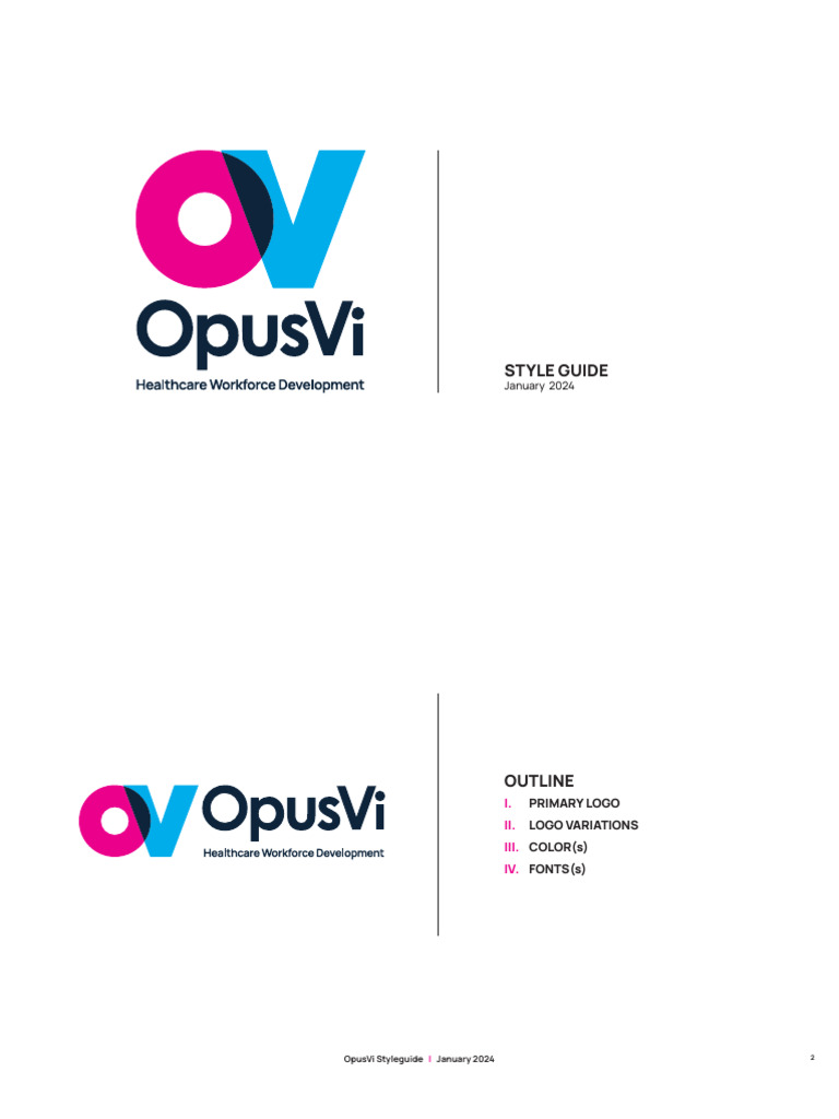 OpusVi - Style Guide - January 2024 | PDF | Vision | Color