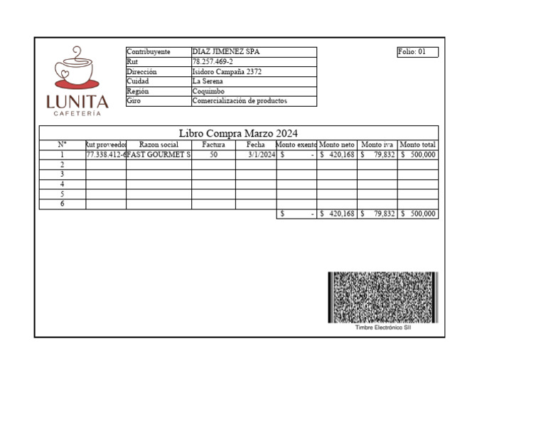 Formato Libro Compra | PDF