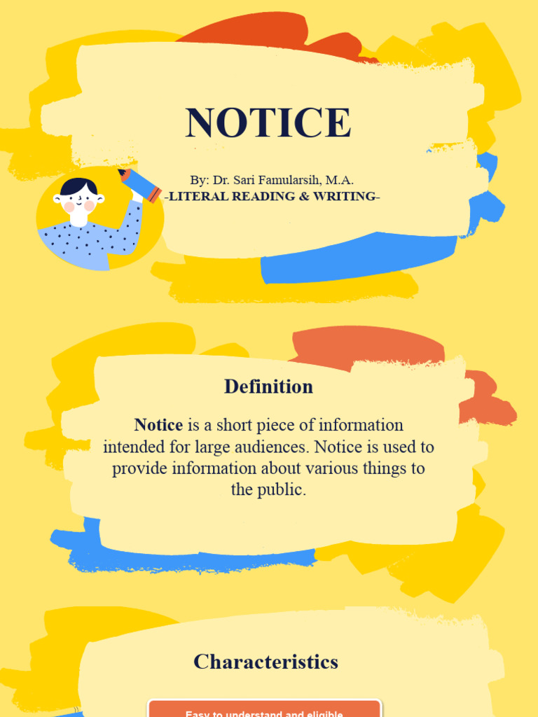 Understanding Notices: Definition & Types | PDF | Career & Growth | Art