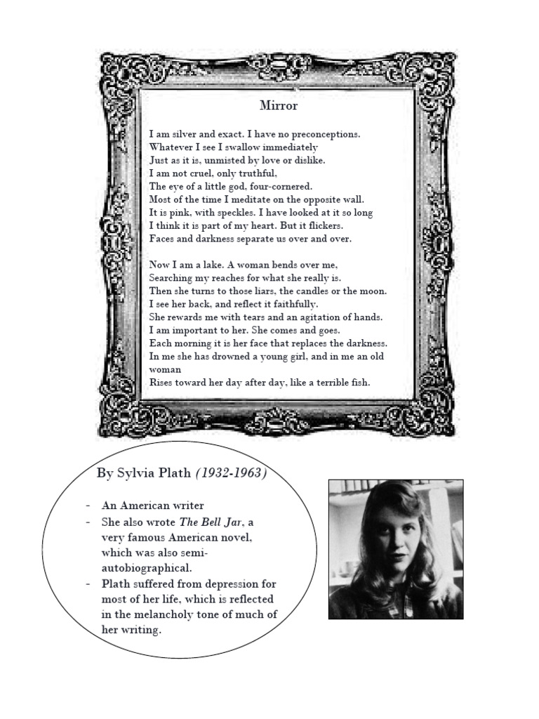 Mirror | PDF | Poetry | Sylvia Plath
