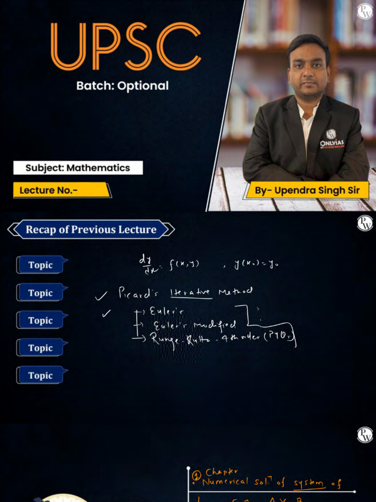 Mathematics Numerical Analysis Numerical Solution of Linear | PDF