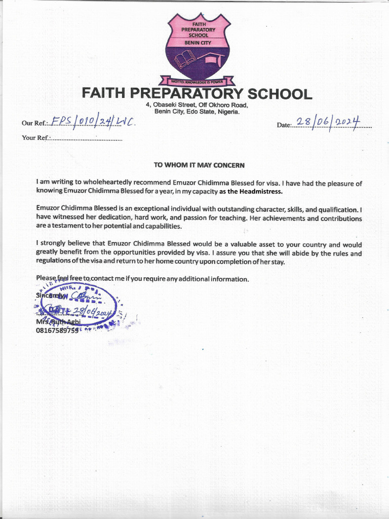 Reference Letter (1) | PDF