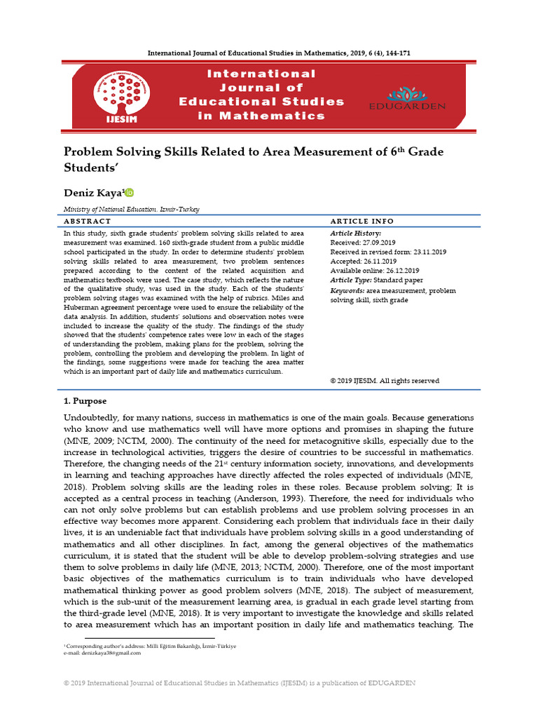 Kaya, 2019 | PDF | Science | Cognition