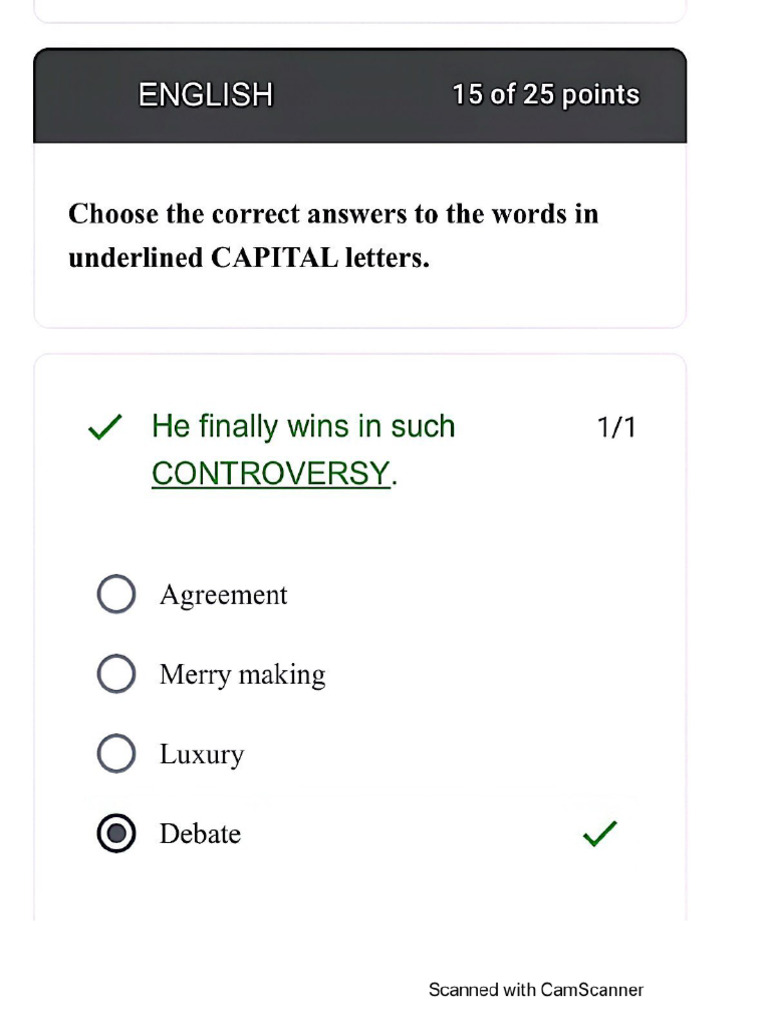 Mock Test Result | PDF