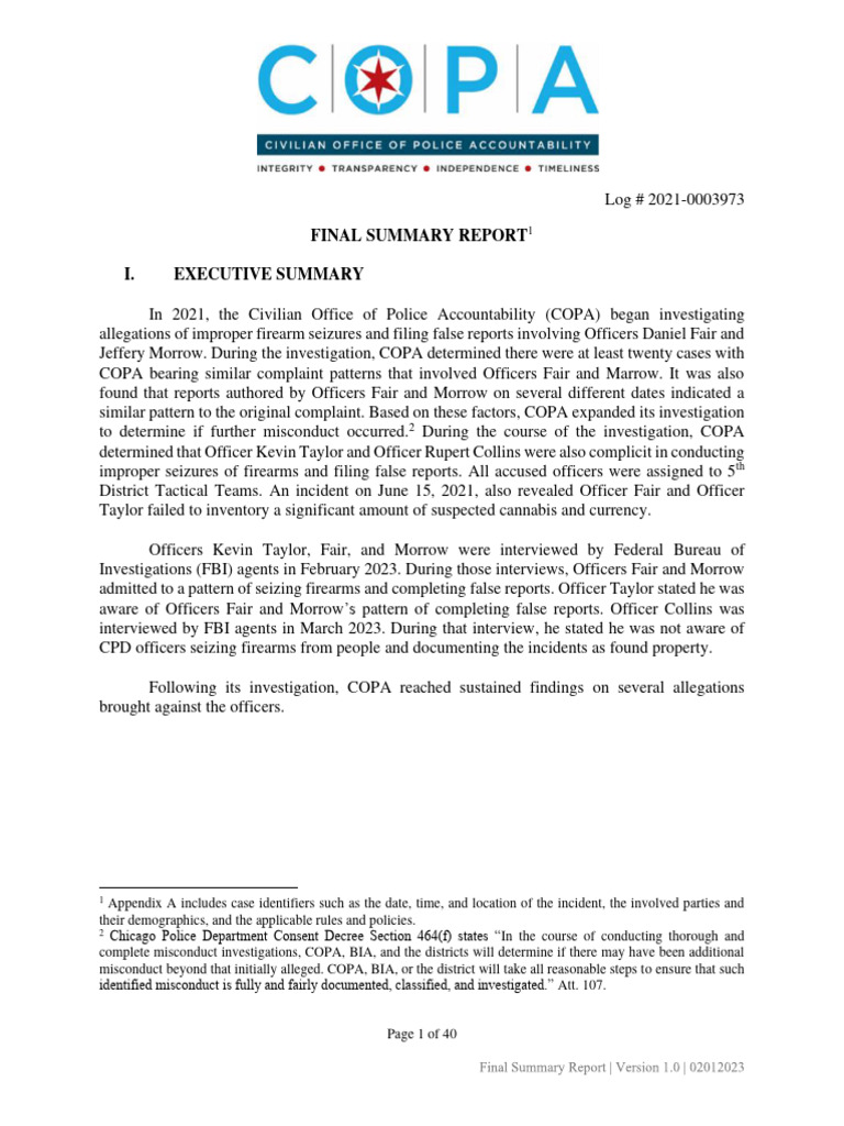 Calumet District COPA report | Download Free PDF | Terry Stop | Chicago ...