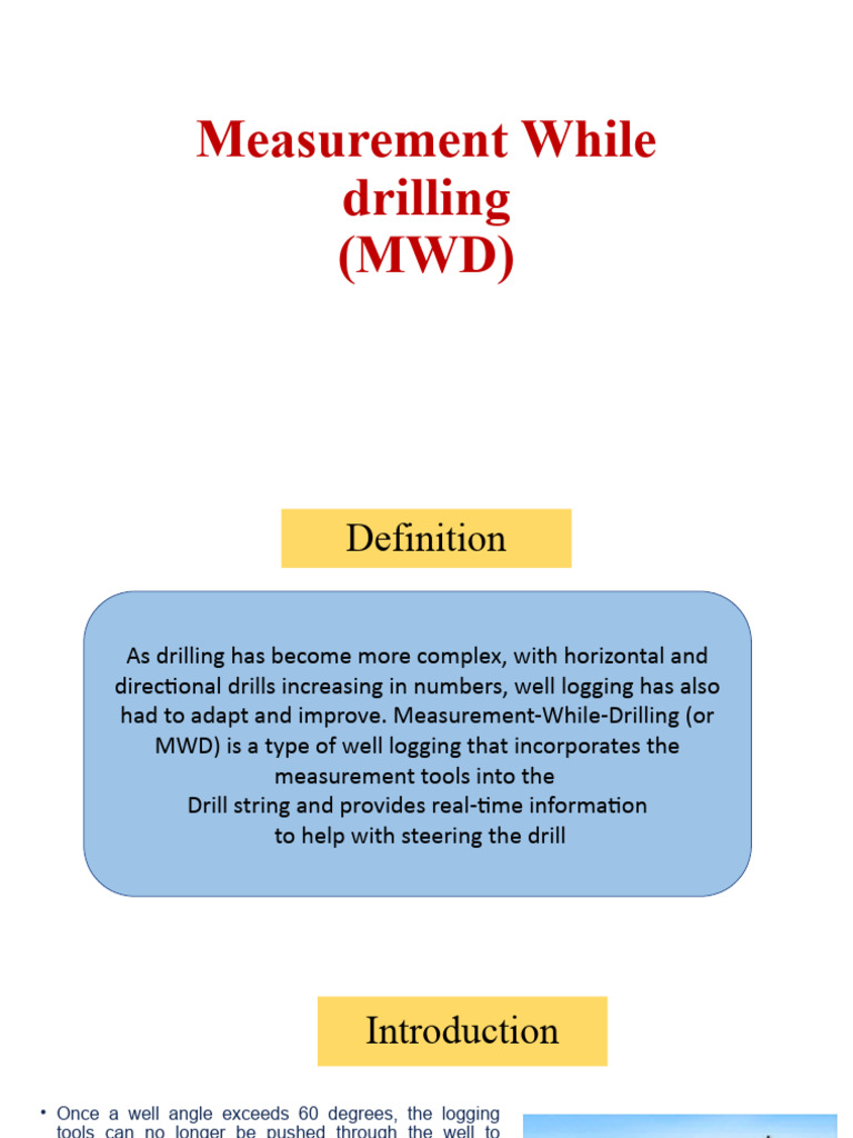Measurement While Drilling (MWD) | PDF