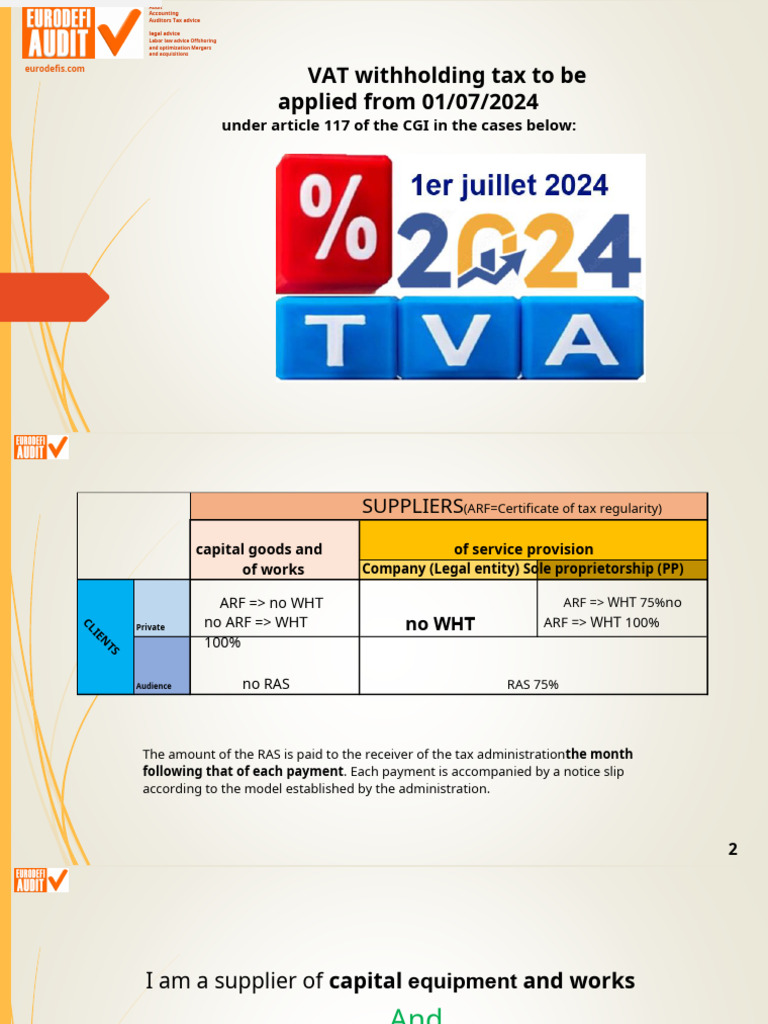 The VAT Withholding Tax | Download Free PDF | Taxes | Business Economics