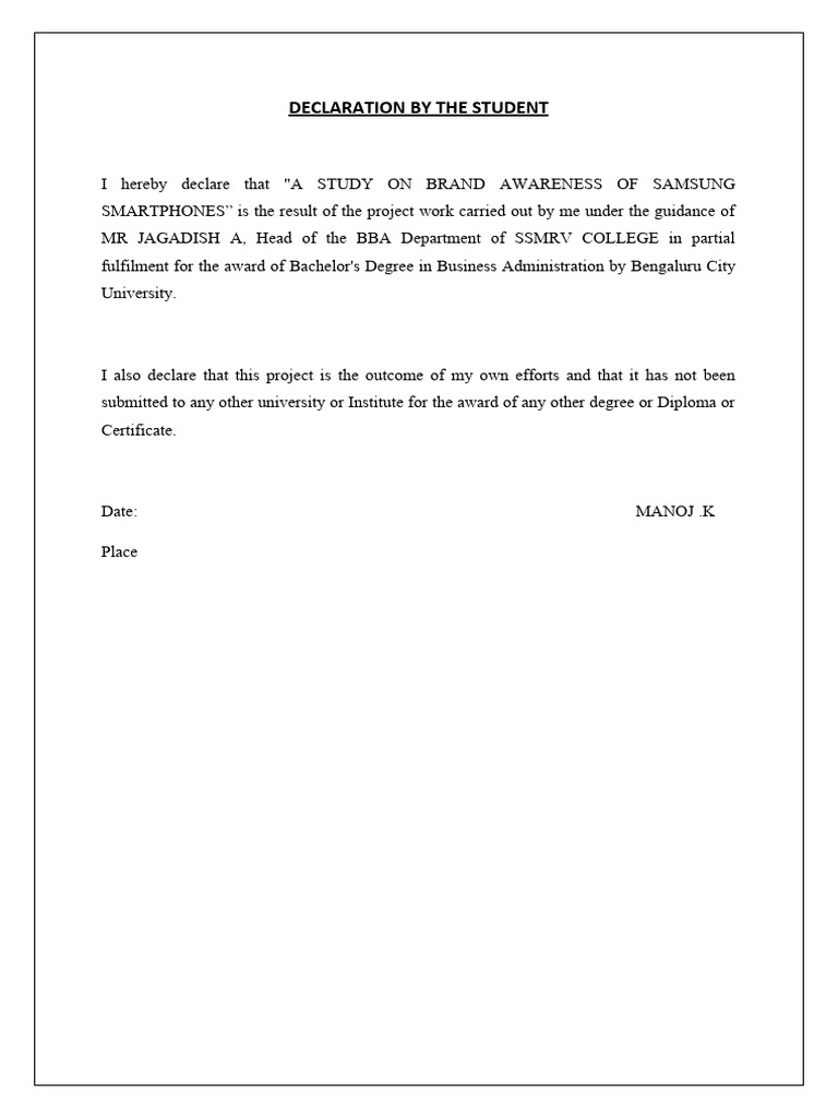 Declarations | PDF | Smartphone