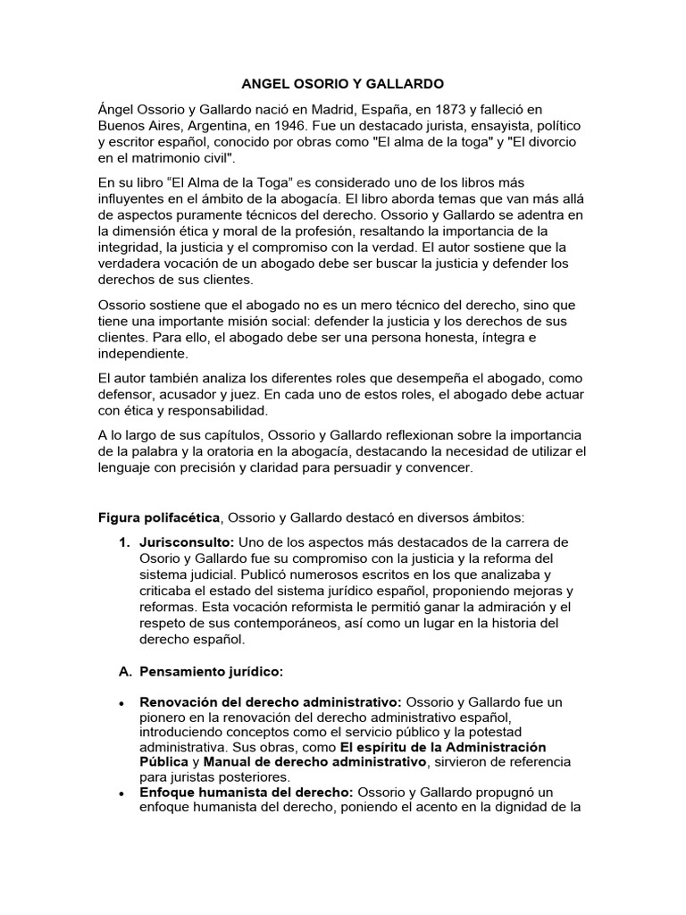 ANGEL OSORIO Y GALLARDO Ander | PDF | Abogado | Justicia