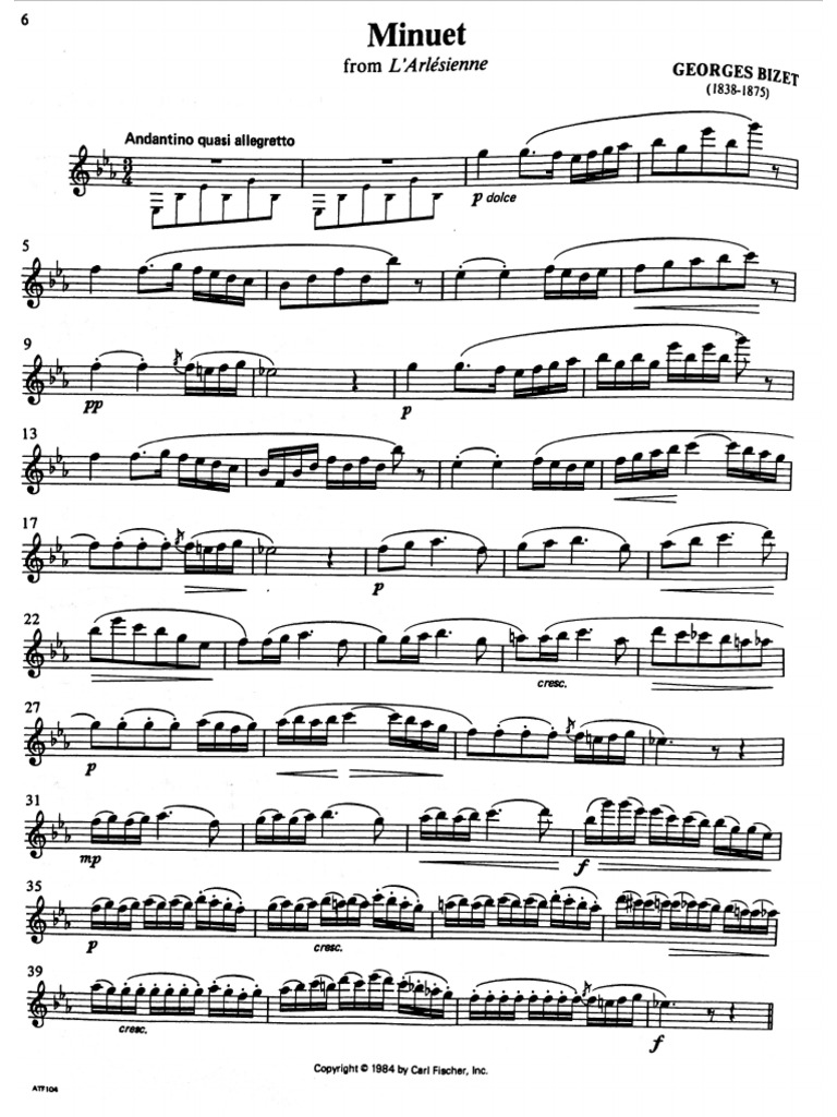 Minuet For Flute | PDF