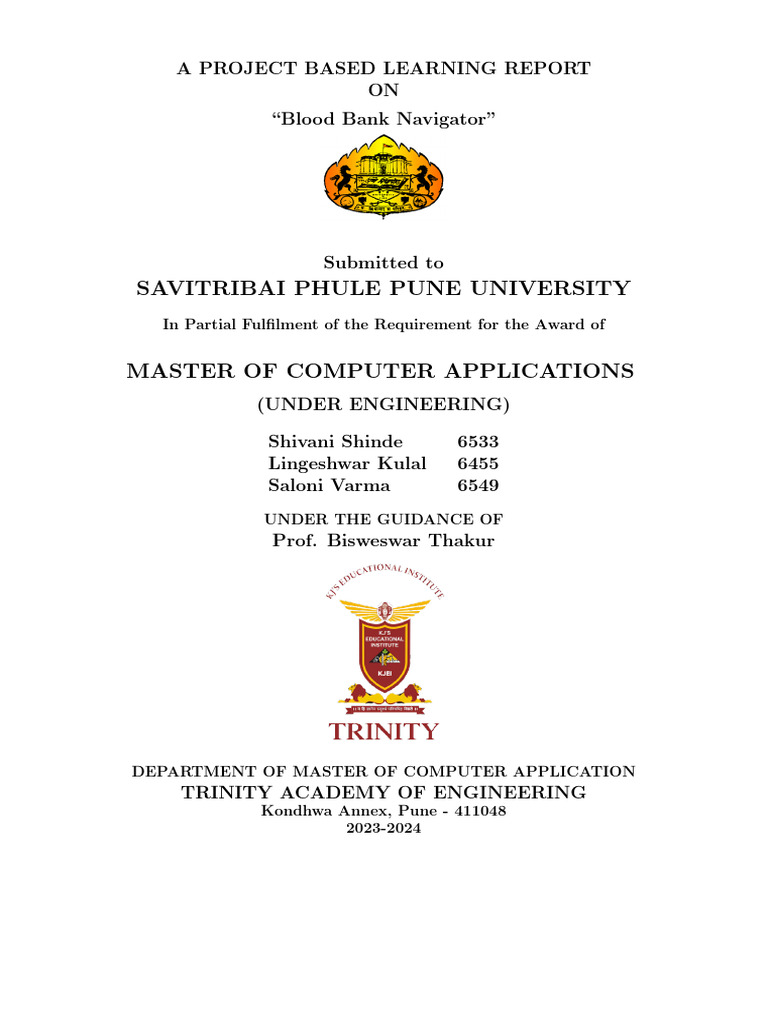 Blood Bank Navigator | PDF | Software Testing | Databases