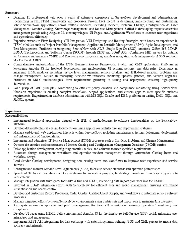 Summary | PDF | It Service Management | Software Development Process