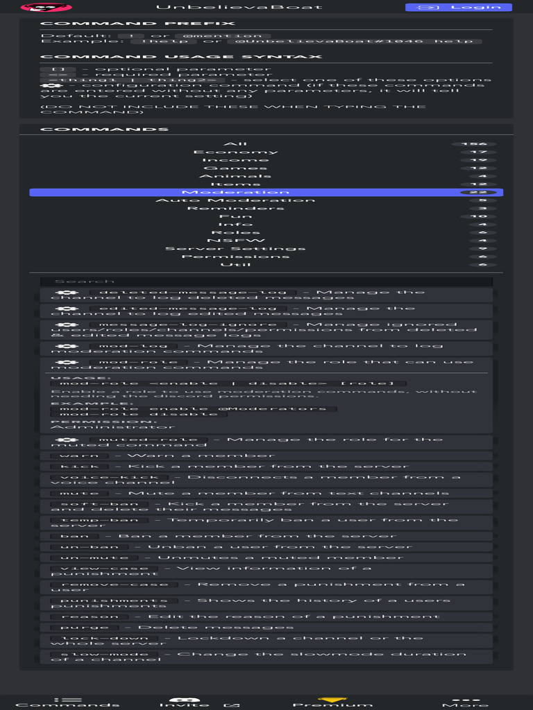 Discord Bot Command Guide | PDF | Computing | Internet