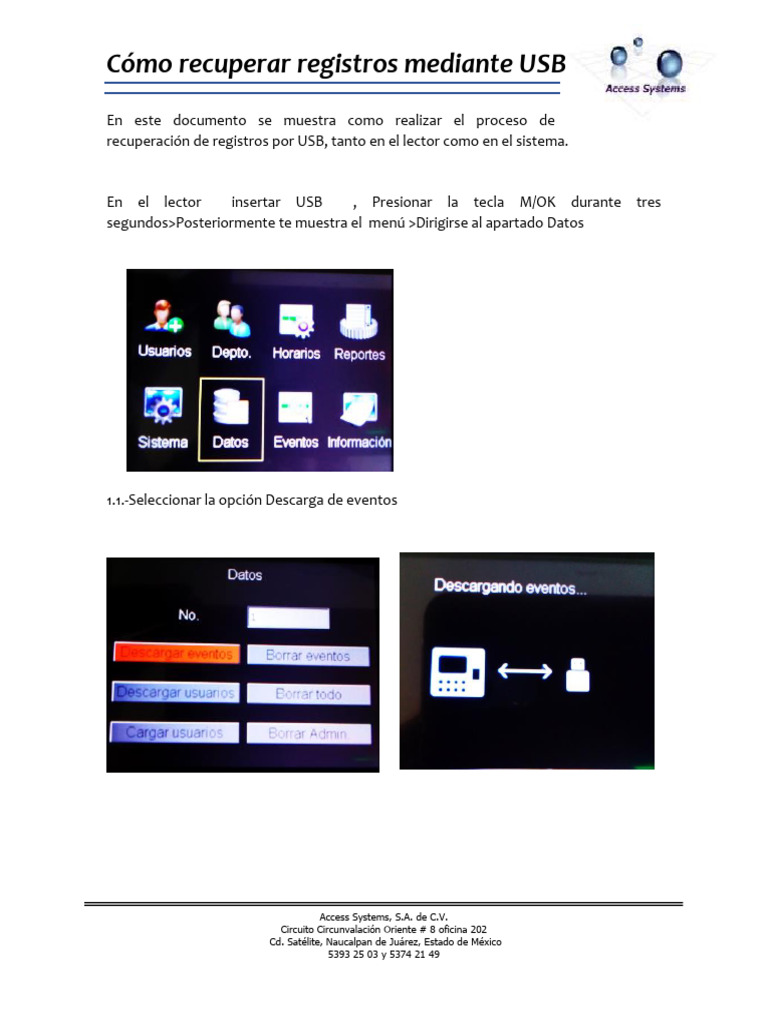 Cómo Recuperar Los Registros Mediante Usb | PDF | Software del sistema ...
