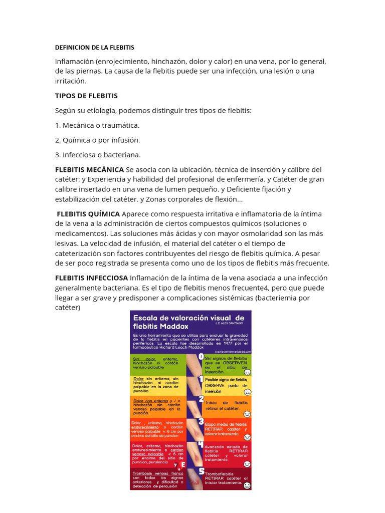 Tipos y causas de flebitis venosa | PDF | Vena | Artería