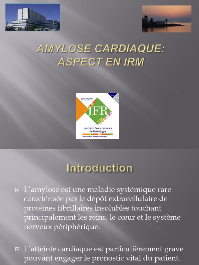 Diagnostic de l'amylose cardiaque par IRM | PDF | Maladies et troubles | Spécialités médicales