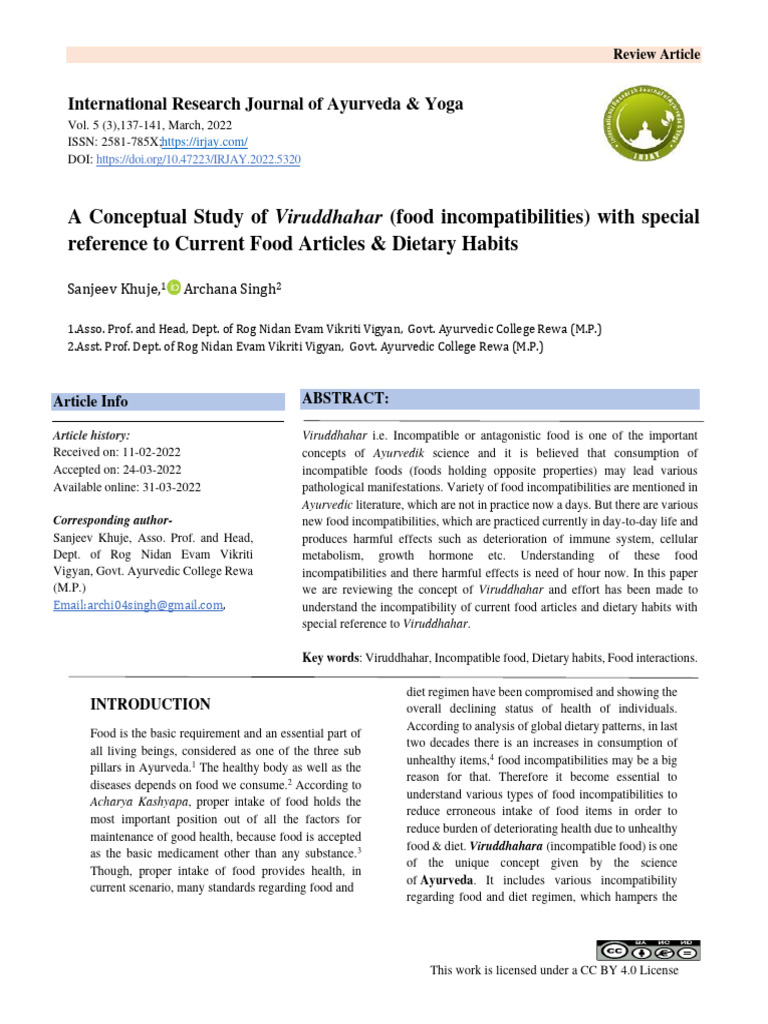 A+CONCEPTUAL+STUDY+OF+VIRUDDHAHAR+ (FOOD+INCOMPATIBILITIES) Removed ...