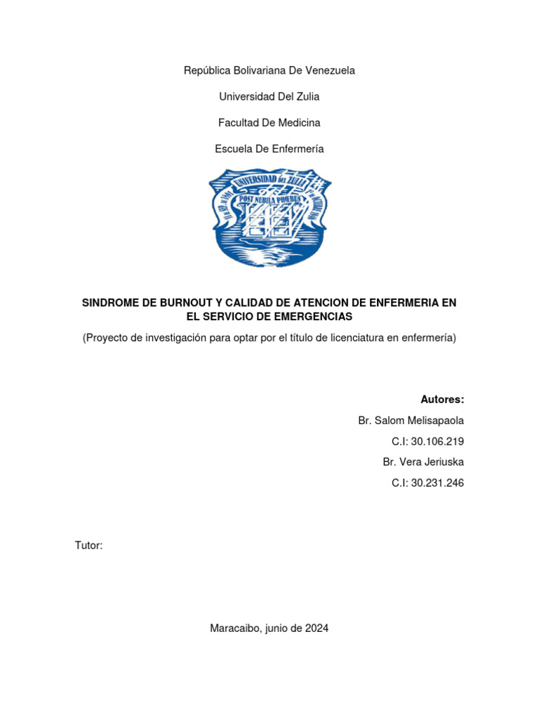 Tesis Capitulo I | PDF | Enfermería | Burnout ocupacional Tesis Capitulo I | PDF | Enfermería | Burnout ocupacional