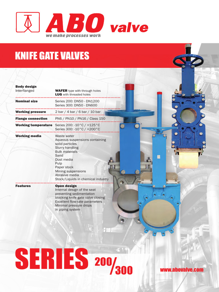 EN_Knife_Gate_Valve_email | PDF | Valve | Actuator