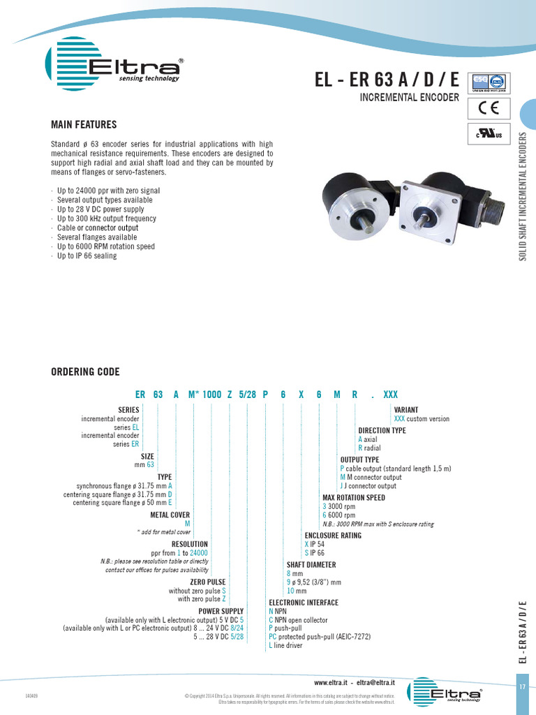 1919, Eltra Encoders El Er63 | PDF | Electrical Engineering ...