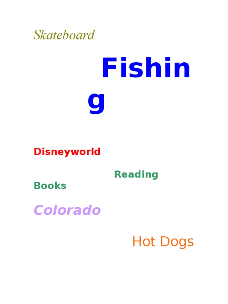 Word Splash Example | PDF
