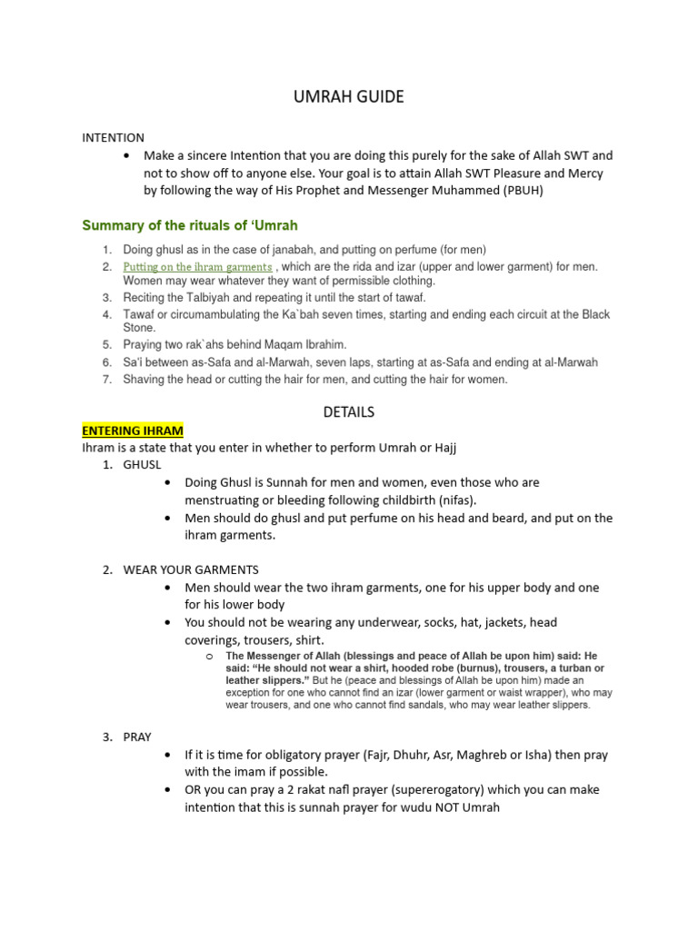 Umrah Guide | PDF | Semitic Words And Phrases | Sharia