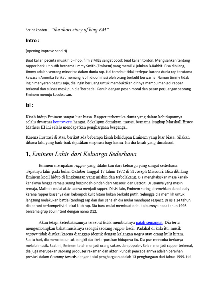 Naskah Konten 1 | PDF