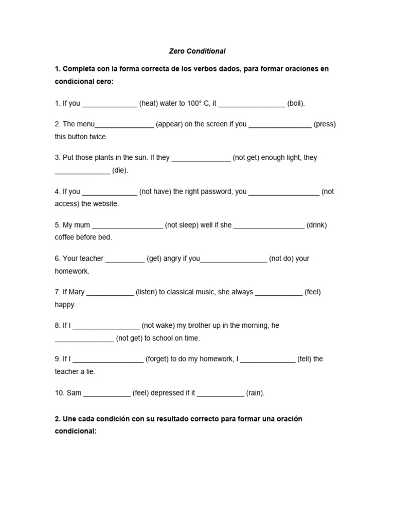Activity 2 - Zero Conditional | PDF | Climate Change | Natural Environment
