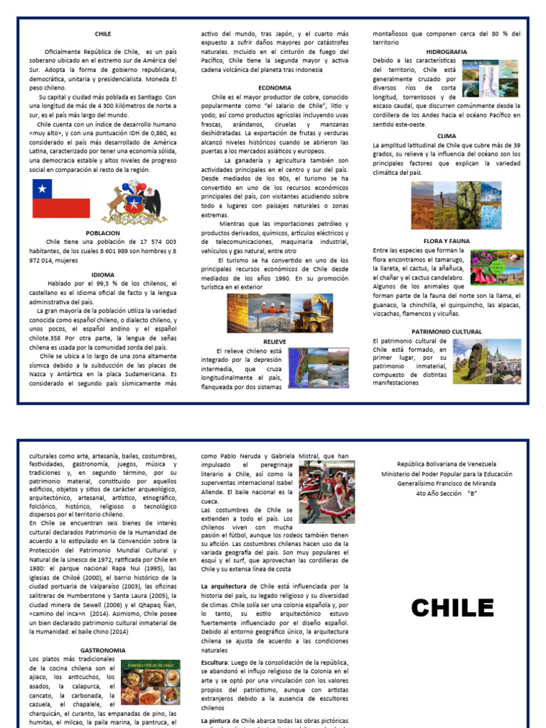 Triptico de Chile | PDF | Chile