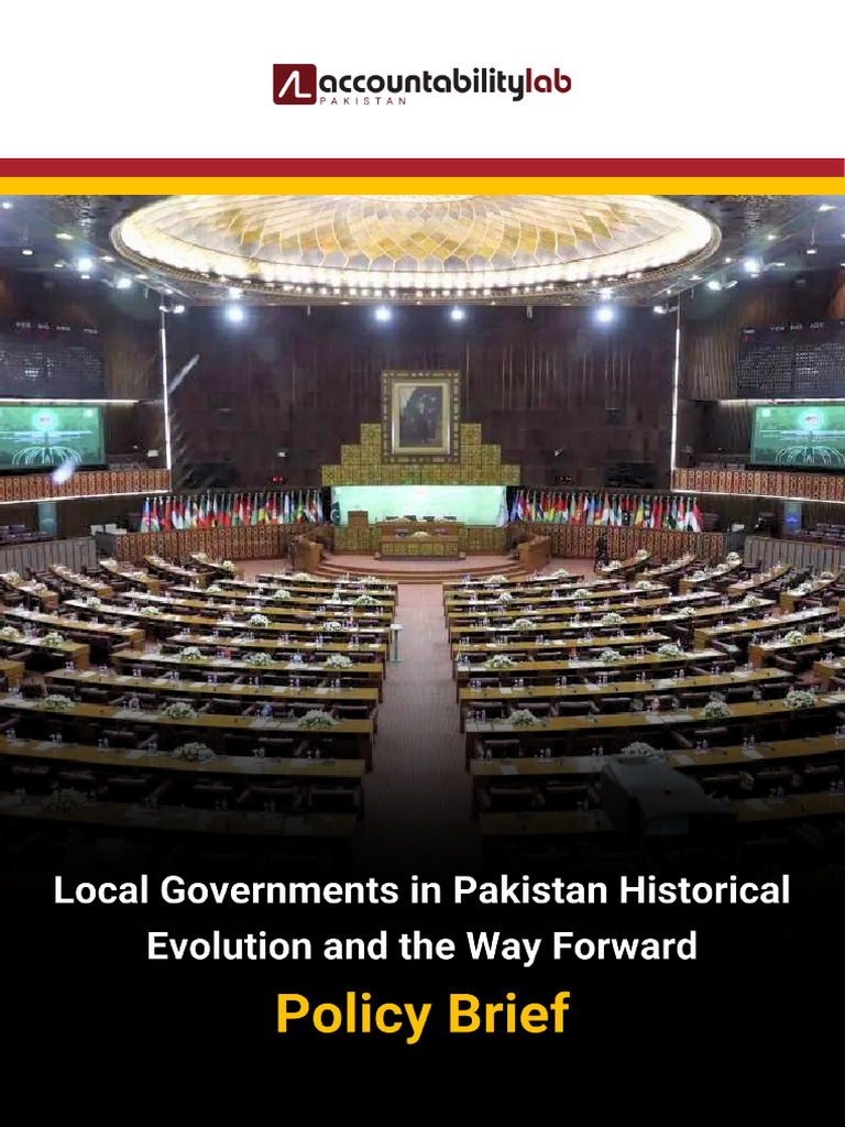 Local Governments in Pakistan Historical Evolution and The Way Forward ...