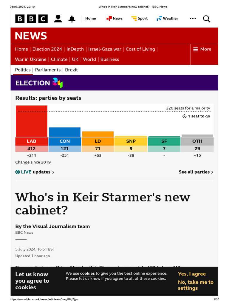 Who's in Keir Starmer's New Cabinet - BBC News | PDF | Bbc | Politics ...