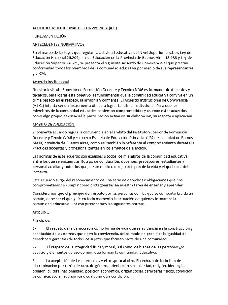 ACUERDO | PDF | Institución | Discriminación