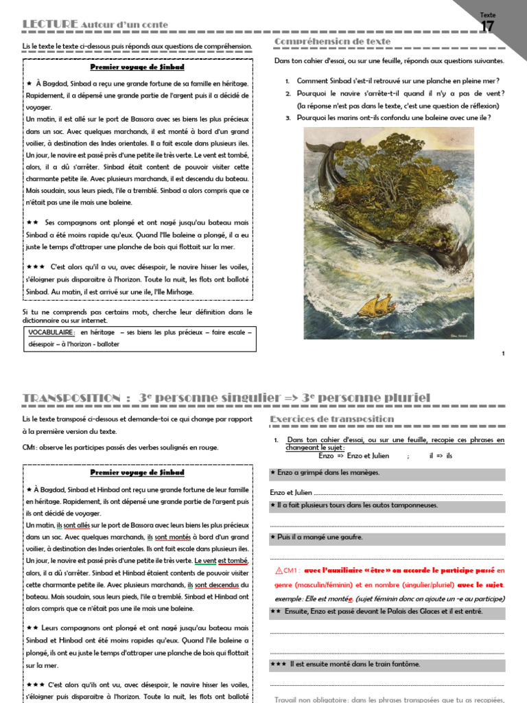 Fiche Compréhension Écrite Voyage 1 | PDF | Bateaux | Linguistique