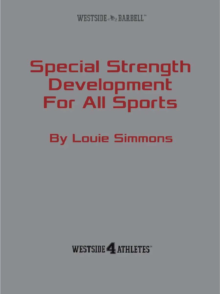 PDF Special Strength Development For All Sports Louie Simmons ...