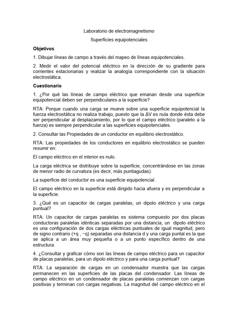 Laboratorio de Electromagnetismo | PDF | Electricidad | Condensador