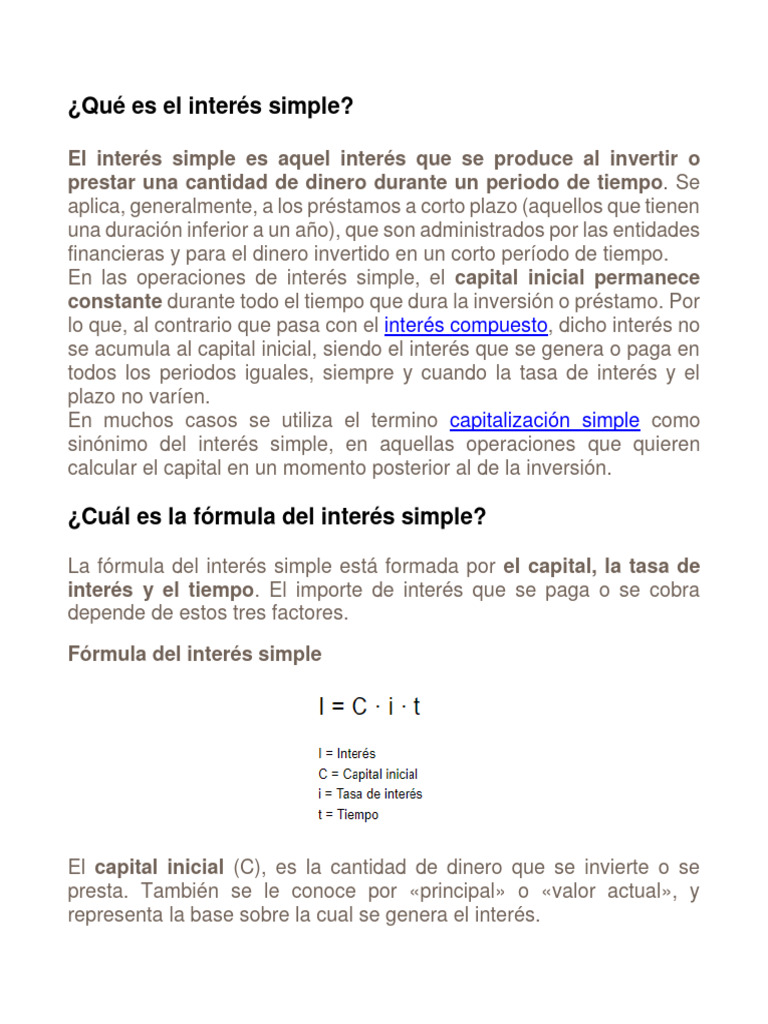 Mat300 Clase 2 Interes Simple | PDF | Interés | Economias